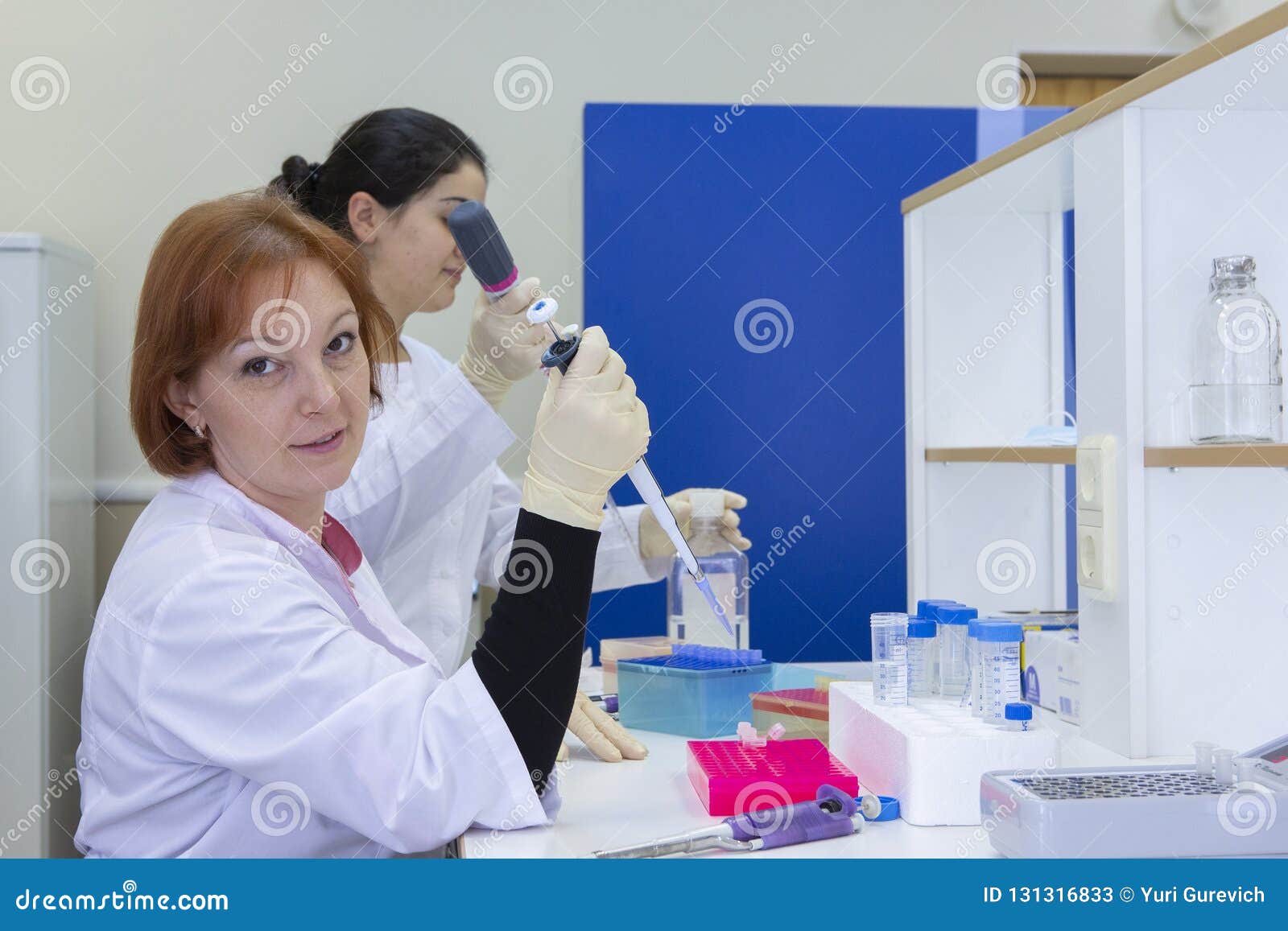 Portrait of a Female Researcher Doing Research in a Lab Stock Image ...