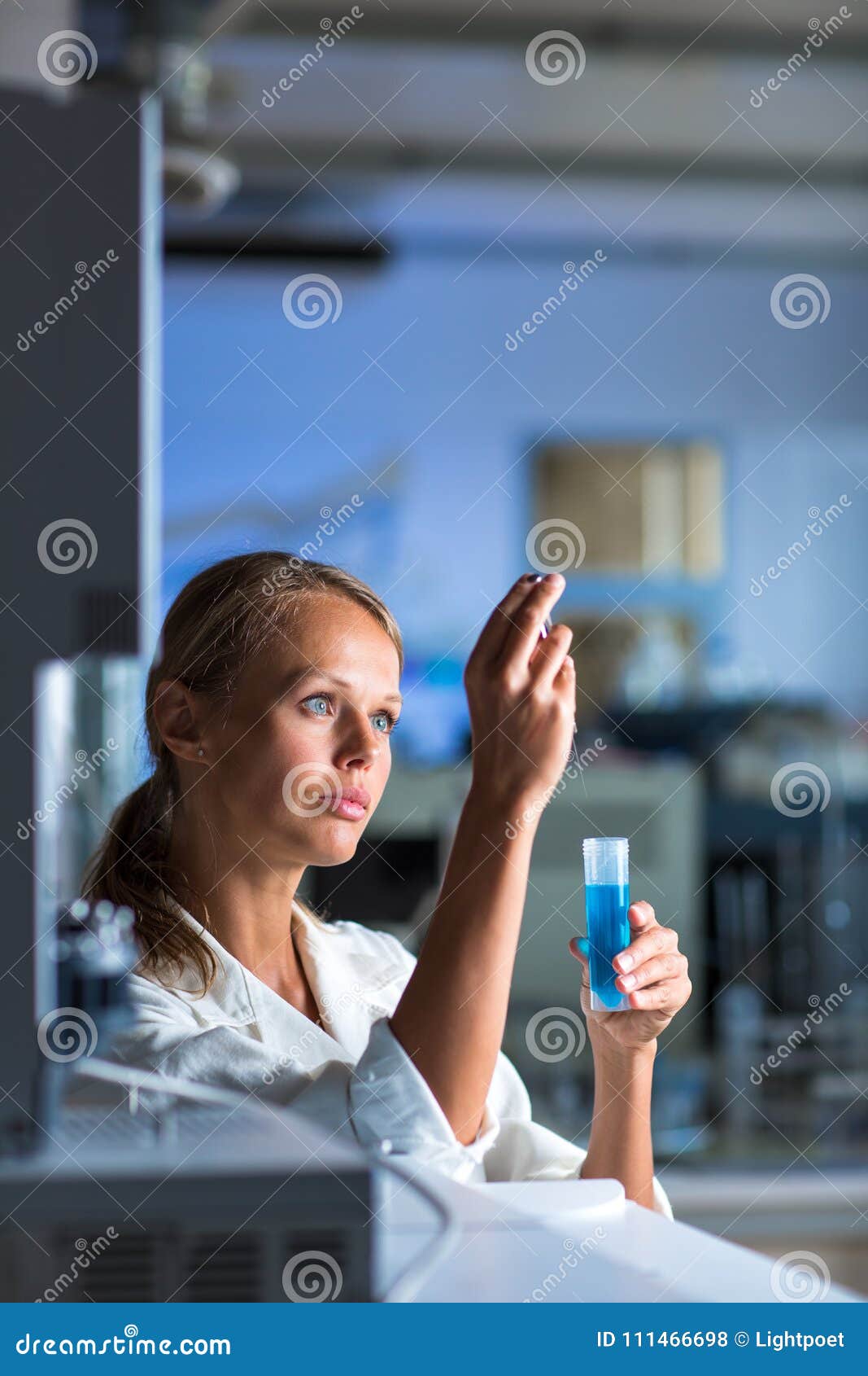 Portrait of a Female Researcher Doing Research in a Lab Stock Photo ...
