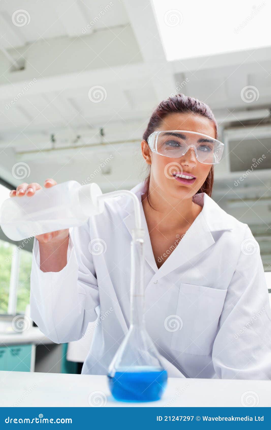 Portrait of a Female Science Student Stock Image - Image of examine ...