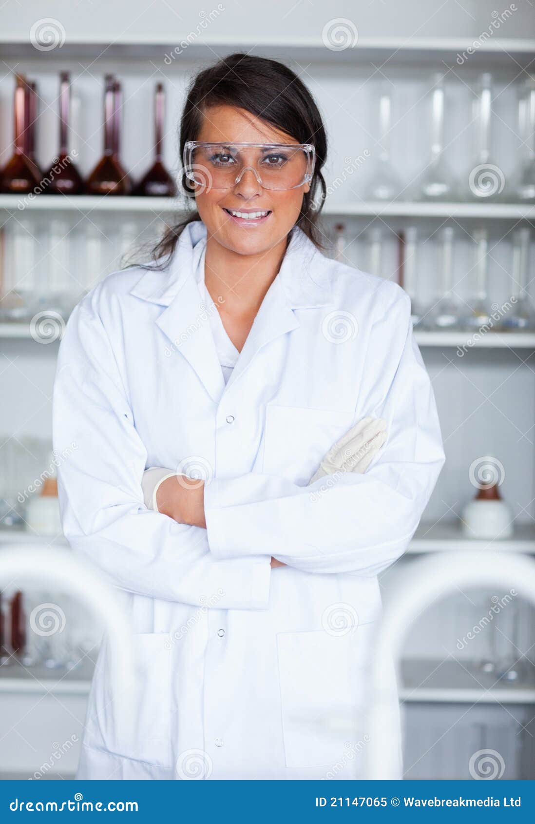 Portrait of a Female Science Student Posing Stock Image - Image of look ...