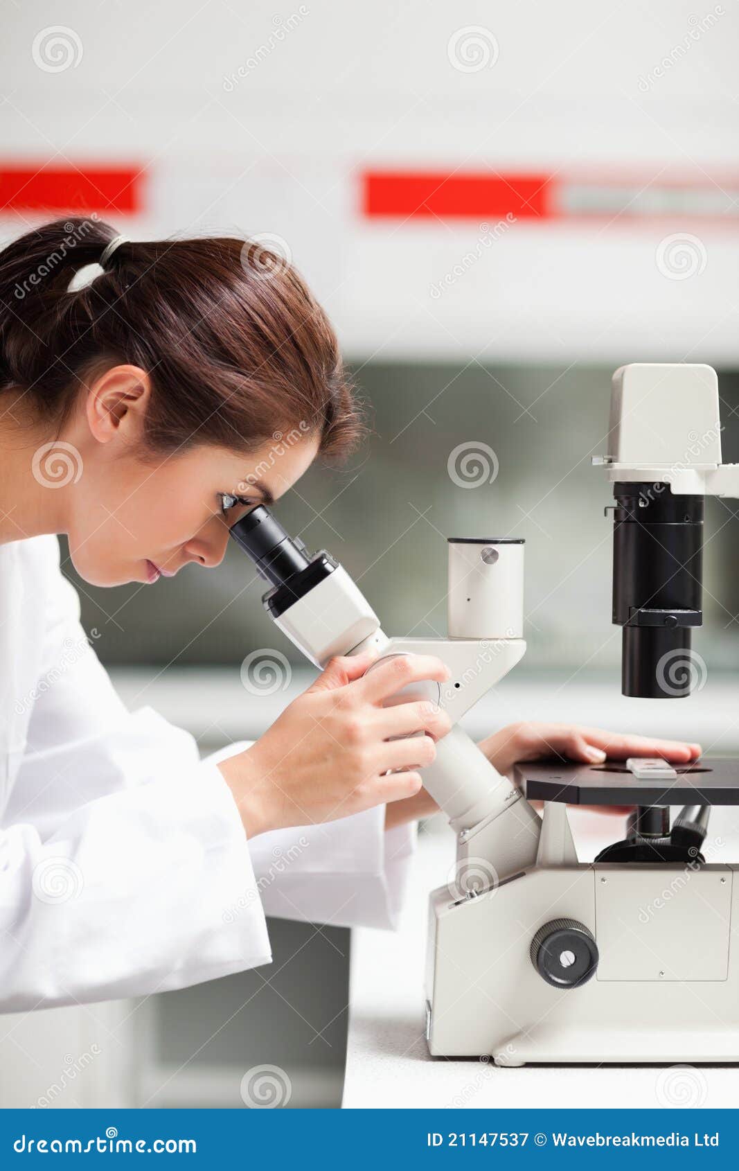 Portrait of a Female Scientist Looking Stock Image - Image of looking ...