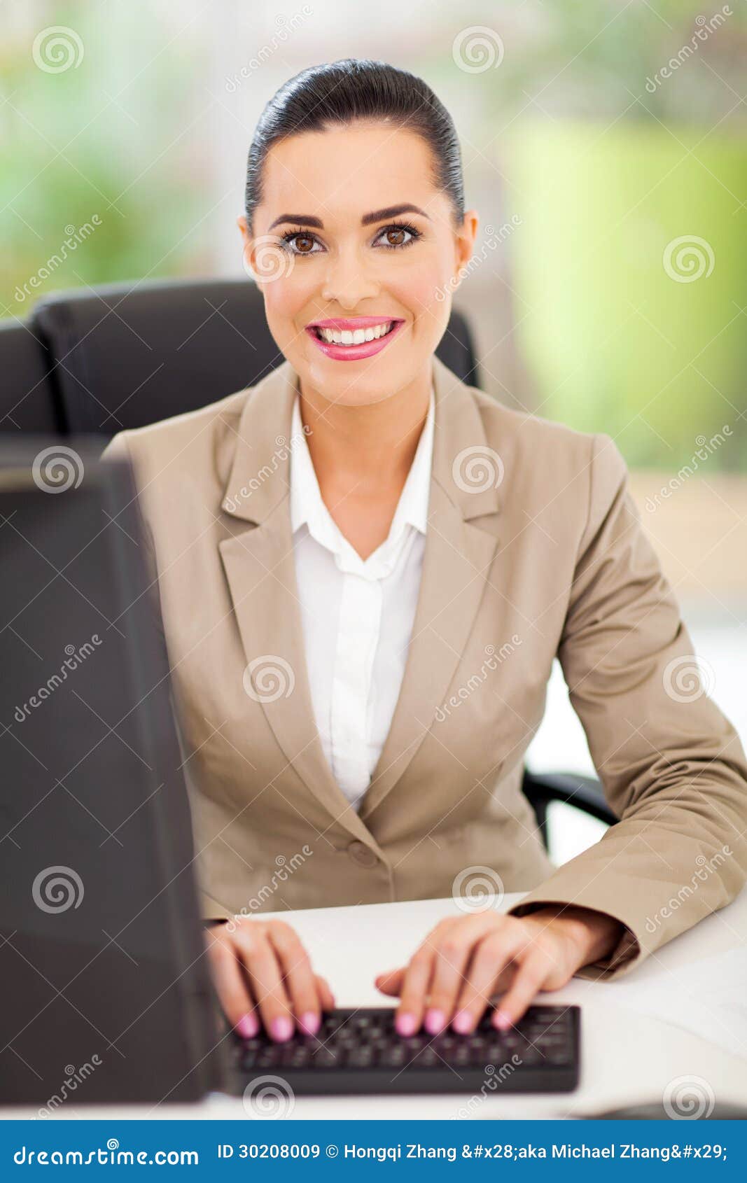 Female secretary typing stock image. Image of corporate - 30208009