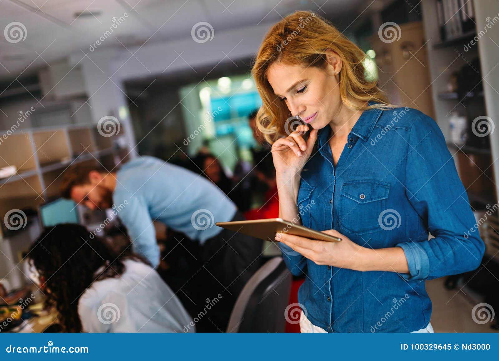 Portrait of Software Engineer Using Digital Tablet Stock Image - Image ...
