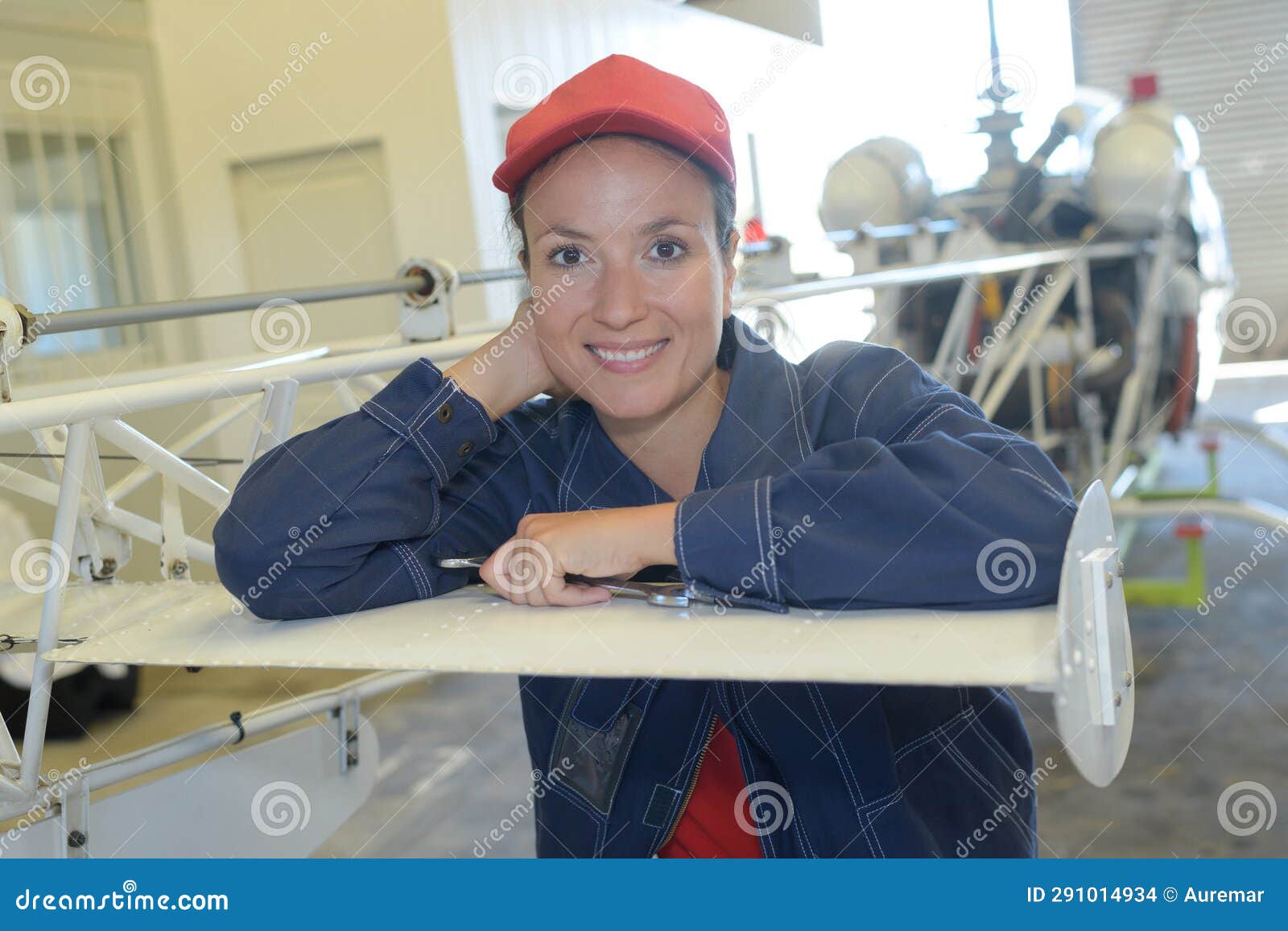 Portrait Female Steel Worker Stock Photo - Image of pose, building ...