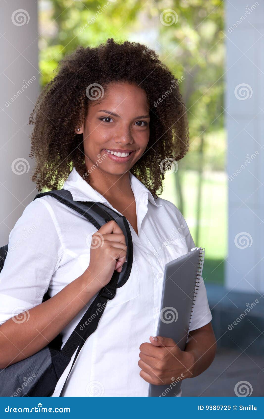 Portrait of female student stock image. Image of expressing - 9389729