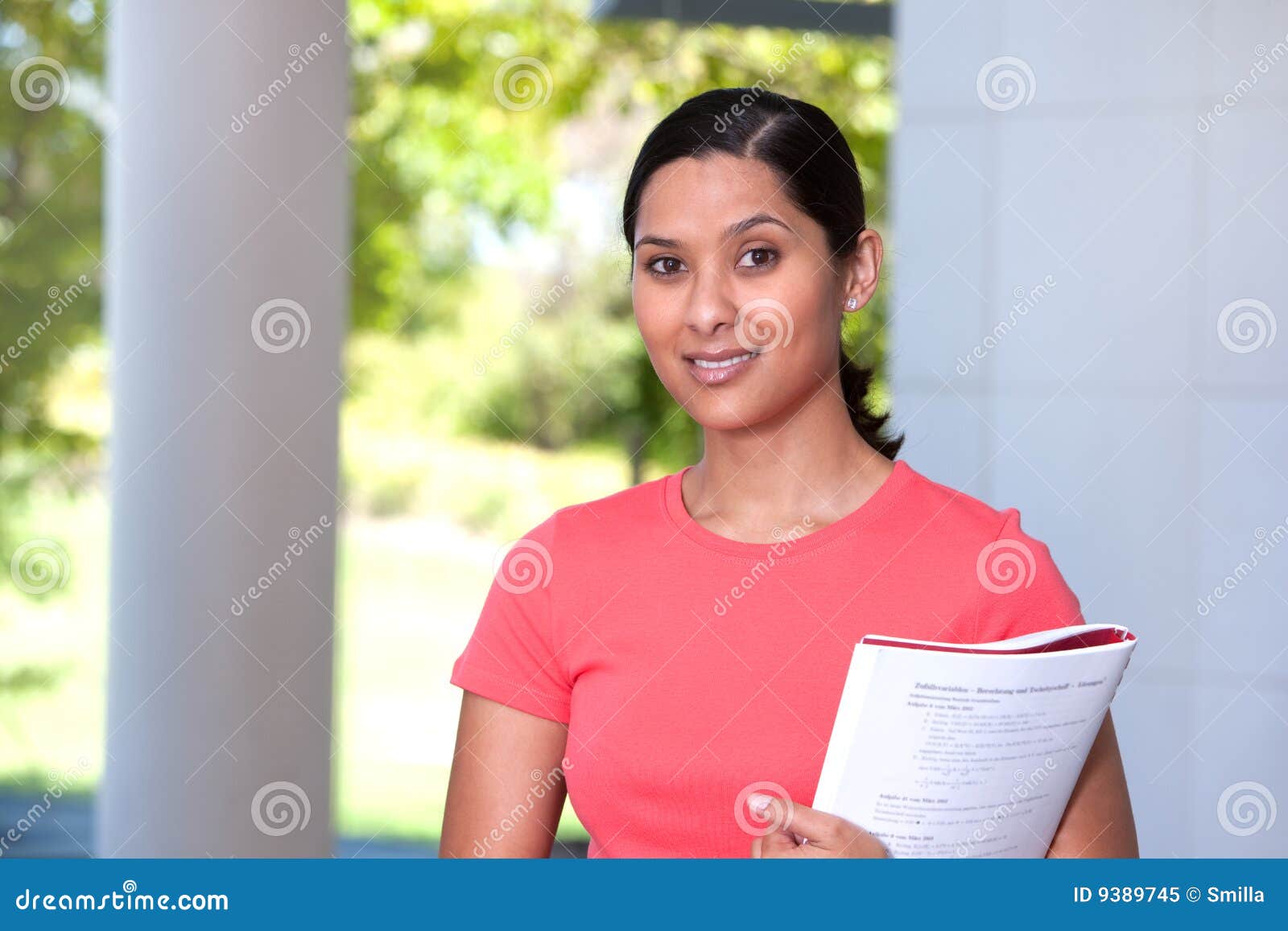 Portrait of female student stock image. Image of face - 9389745