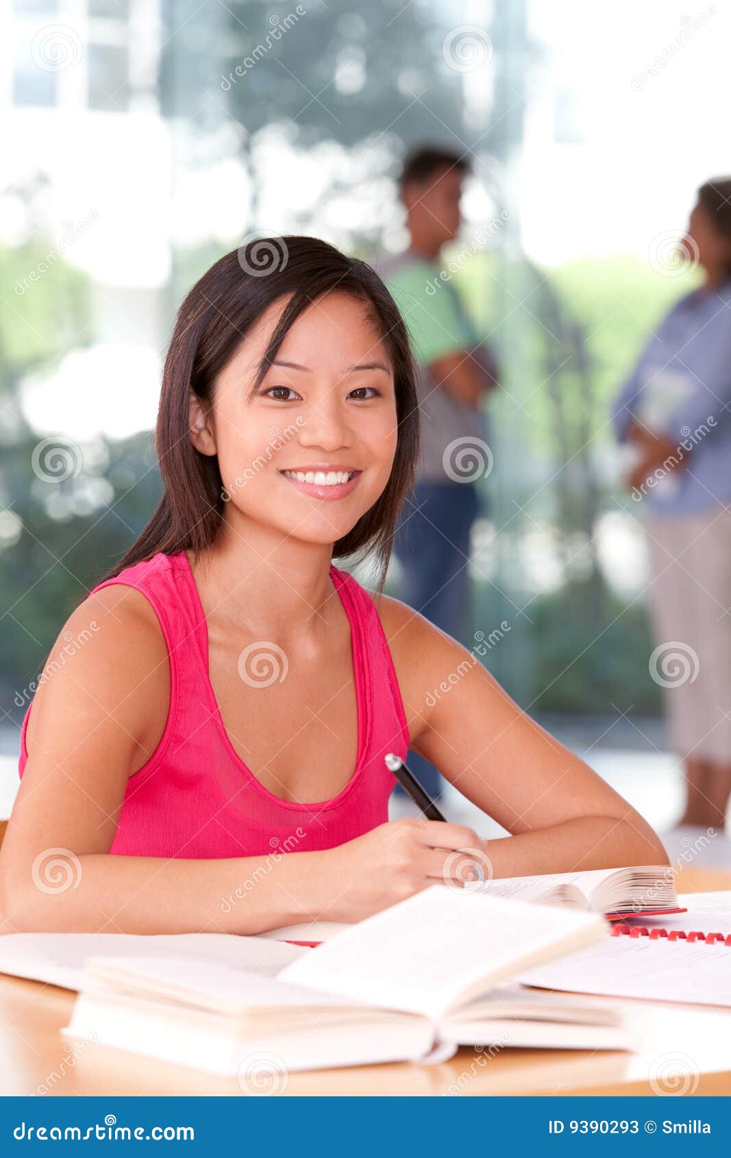 Portrait of female student stock image. Image of human - 9390293