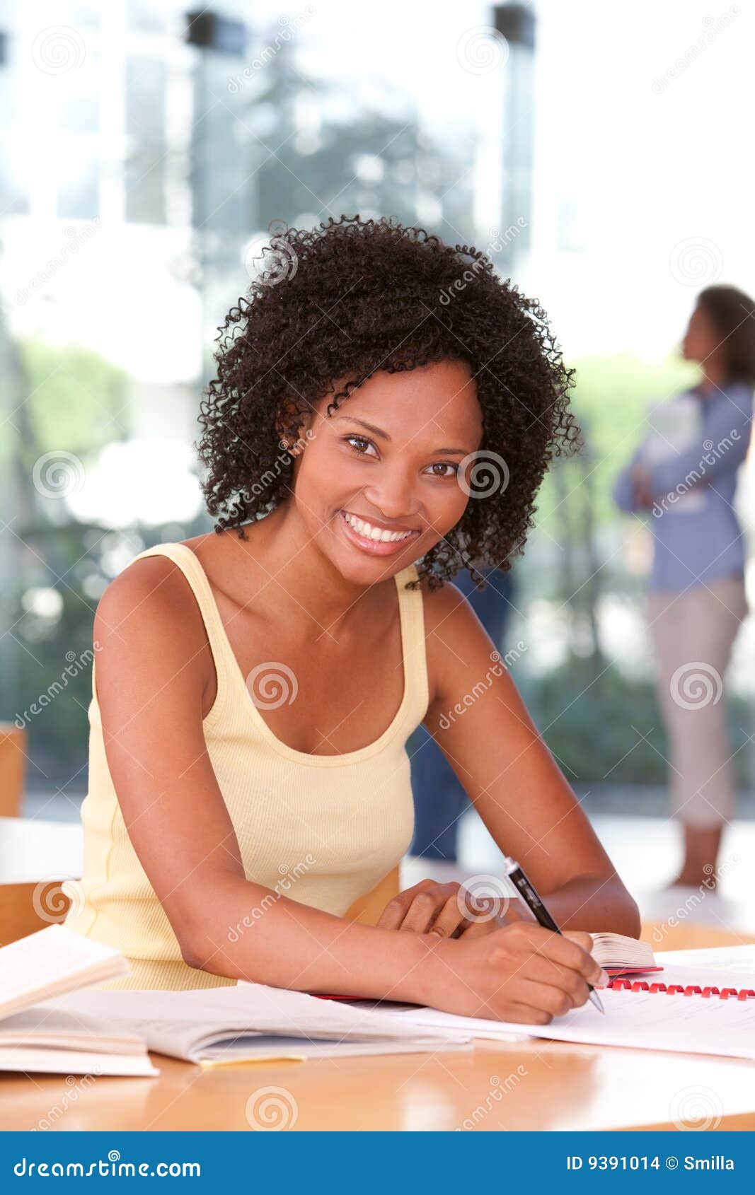 Portrait of female student stock photo. Image of cheerful - 9391014