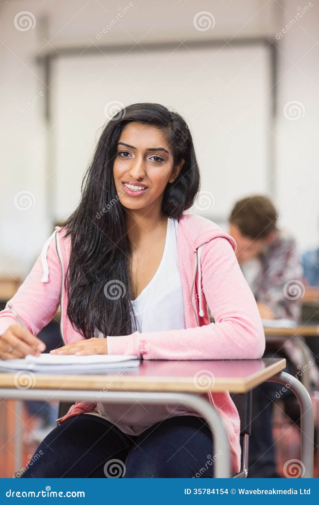 Portrait of a Female Student in the Classroom Stock Photo - Image of ...
