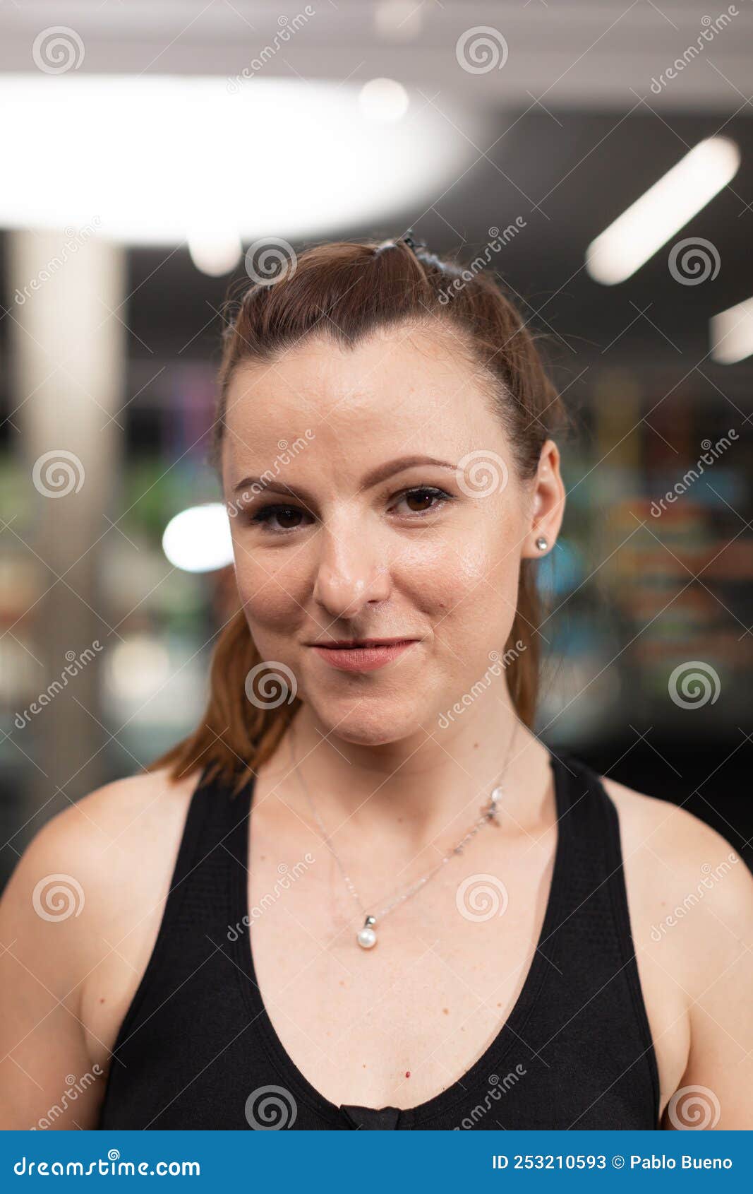 Portrait of a Female Trainee Posing for the Camera at Gym Stock Image ...
