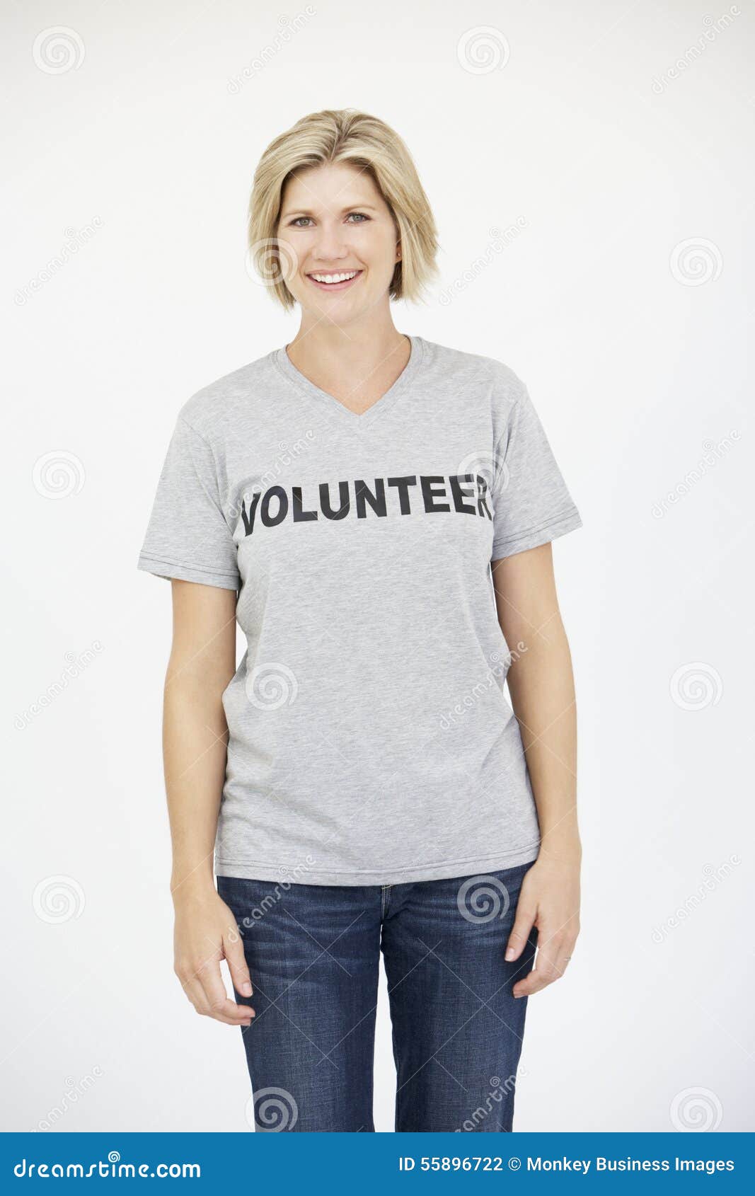 Portrait of Female Volunteer Stock Photo - Image of helping, community ...