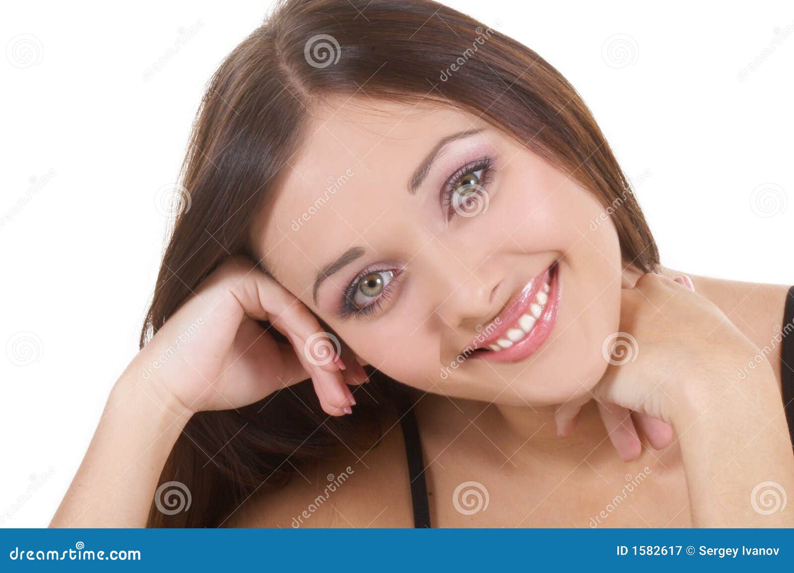 Portrait of the fine girl stock image. Image of clothes - 1582617