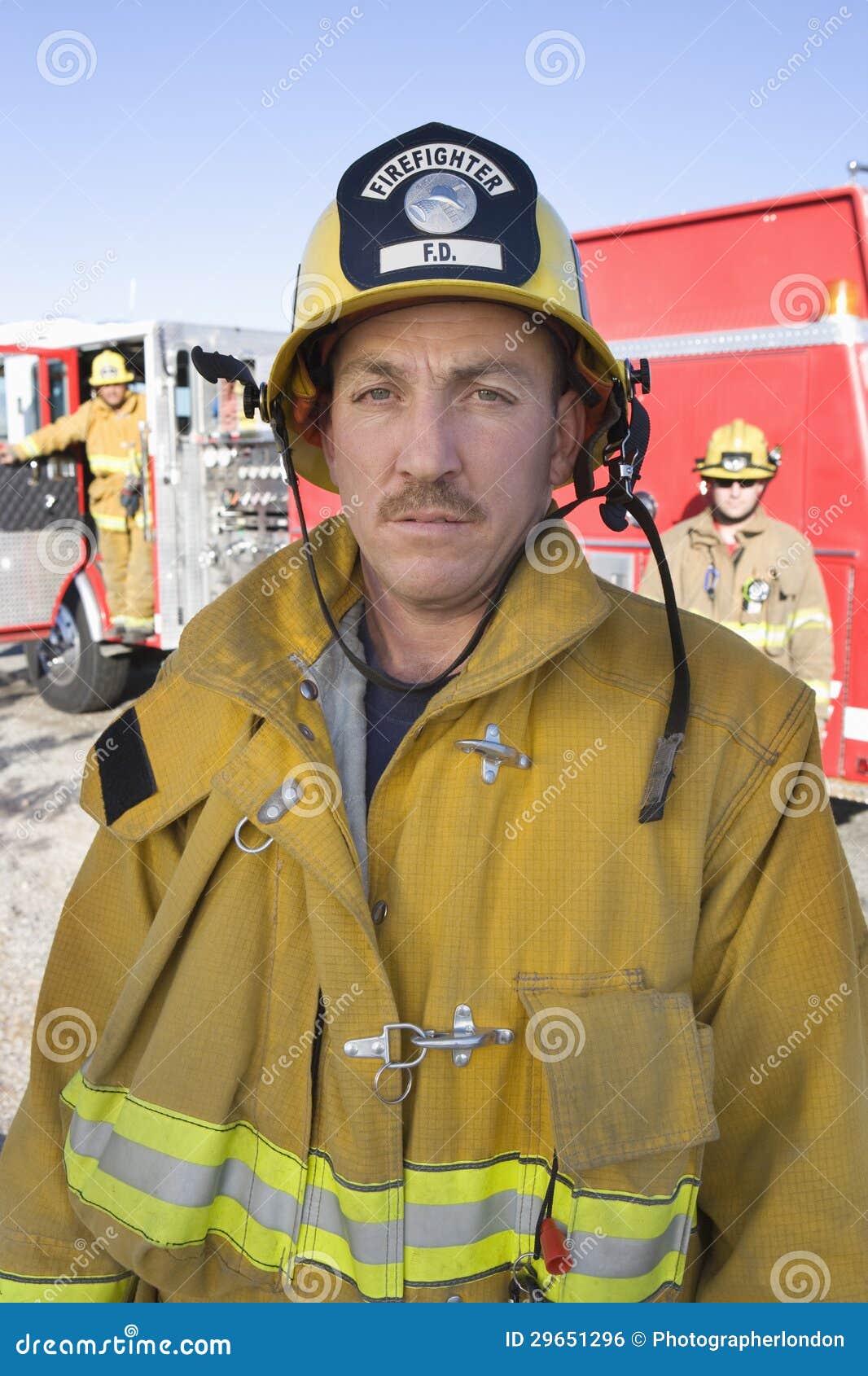 Portrait of a Fire Worker stock photo. Image of middle - 29651296