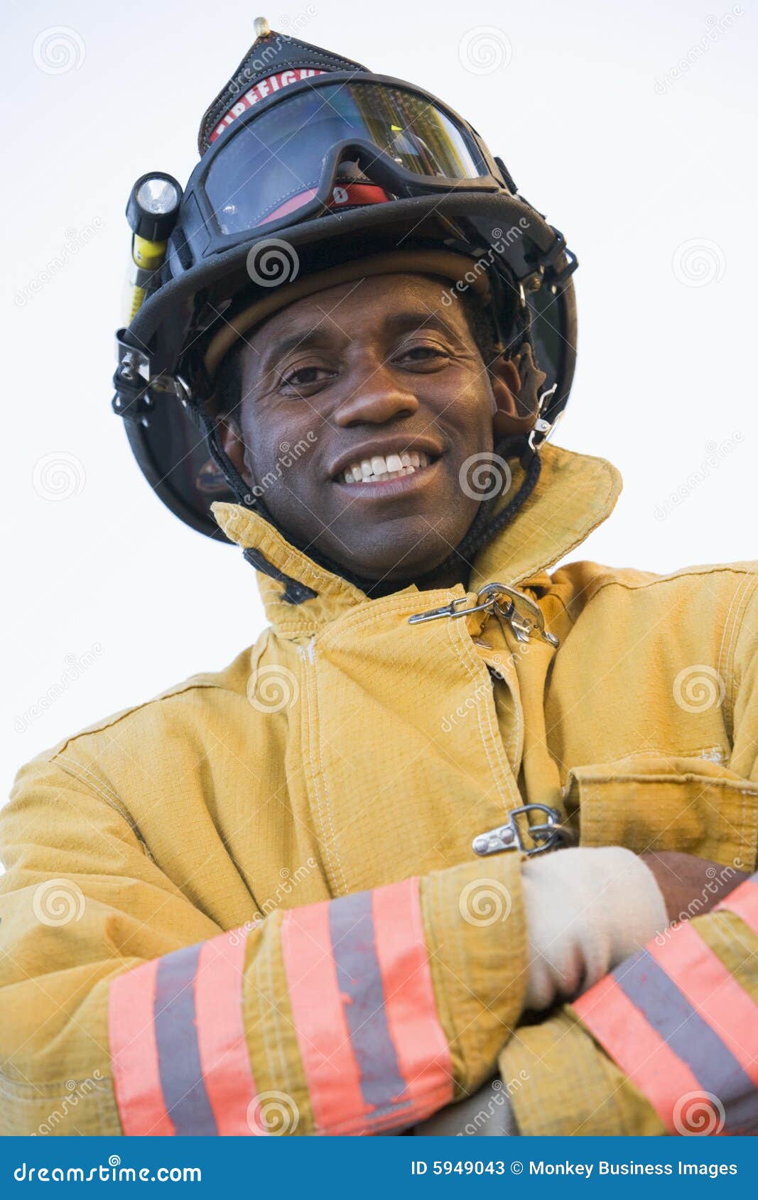 Portrait of a firefighter stock image. Image of crew, safety - 5949043