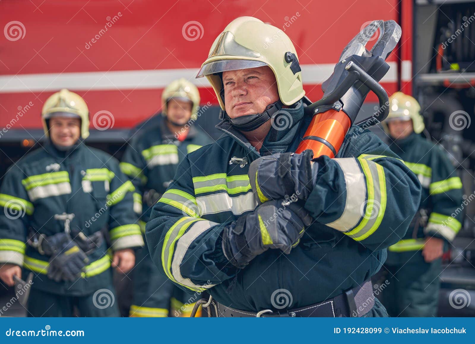 Strong Man is Holding Equipment in Hands Stock Image - Image of ...