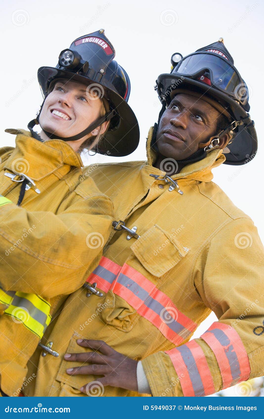 Portrait of firefighters stock image. Image of away, color - 5949037