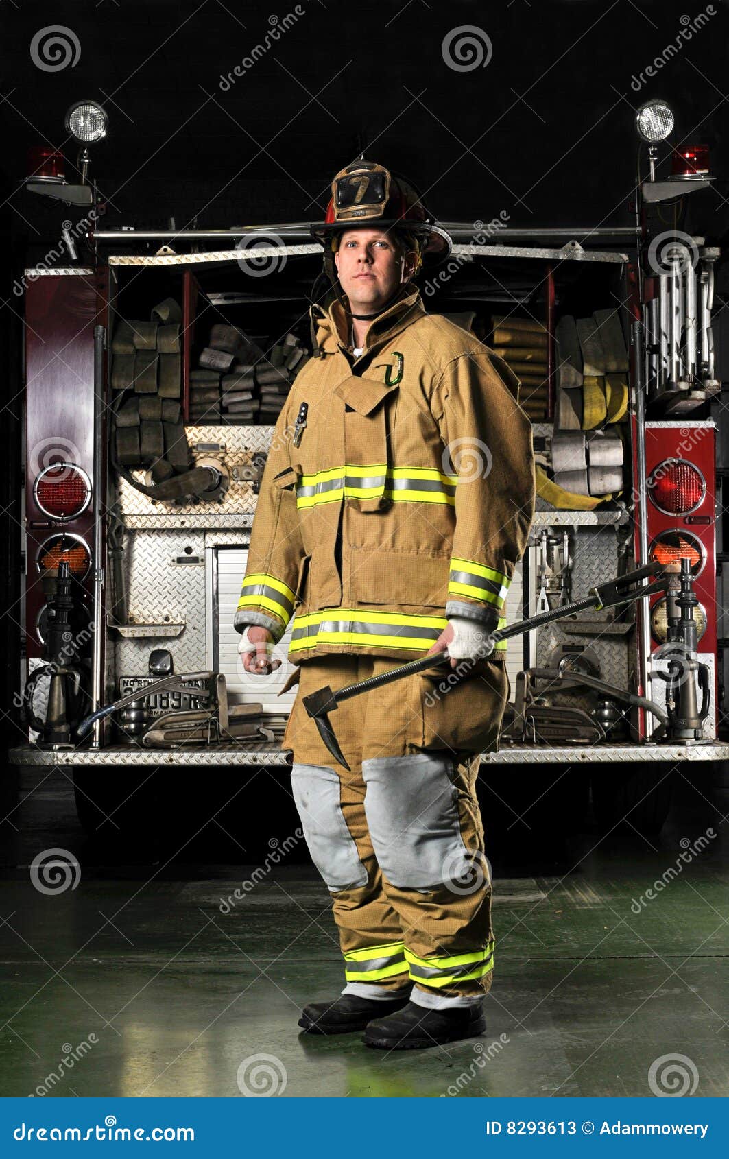 Portrait of a fireman stock image. Image of business, burn - 8293613