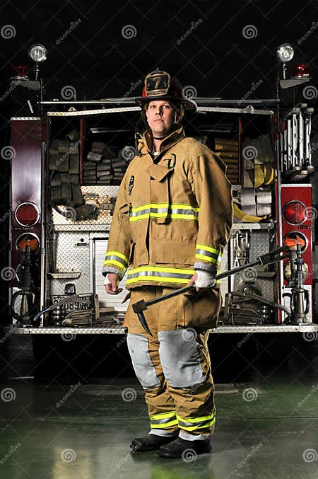 Portrait of a fireman stock image. Image of business, burn - 8293613