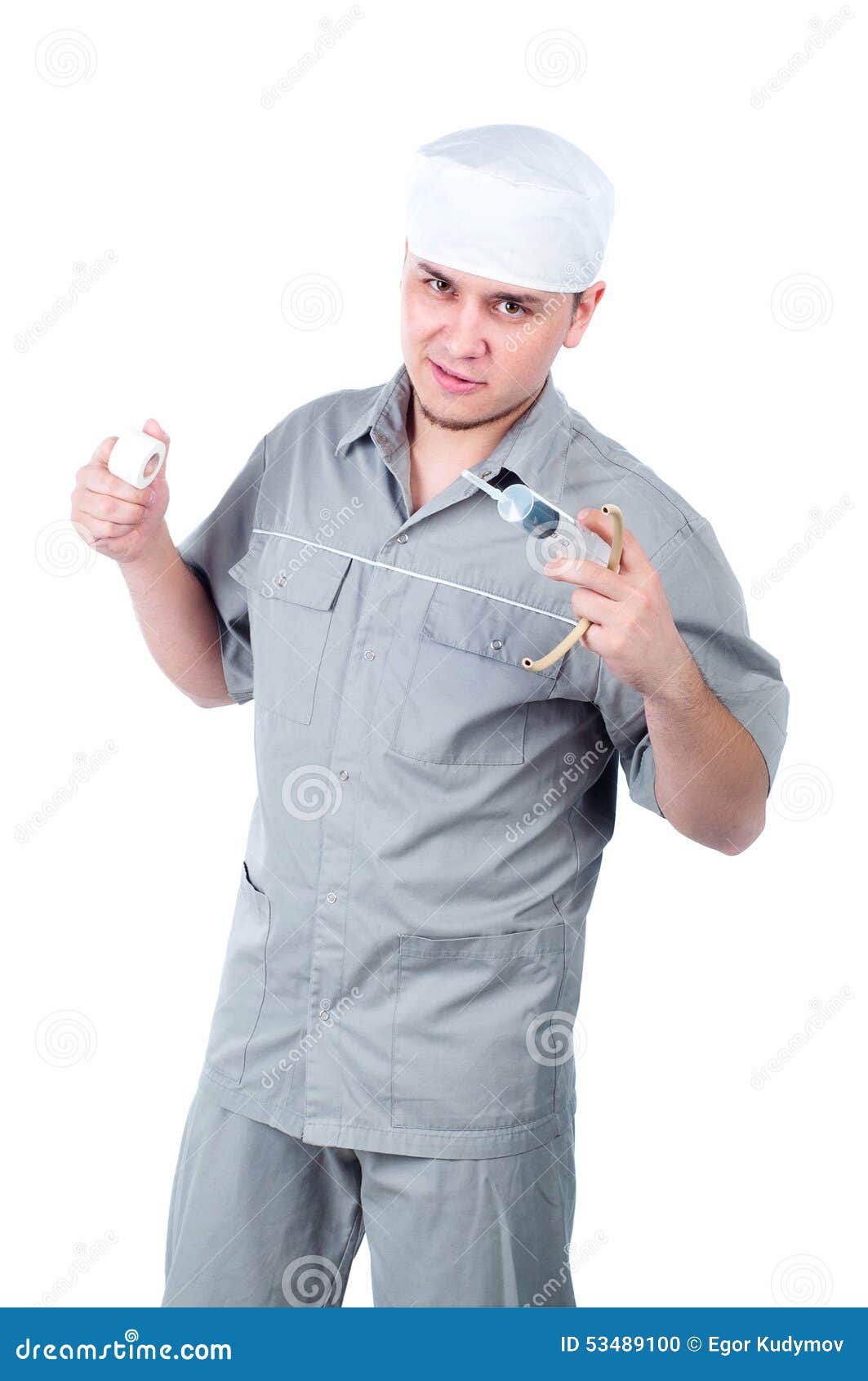 Portrait of a First Aid Man - Medic, Doctor Stock Photo - Image of work ...