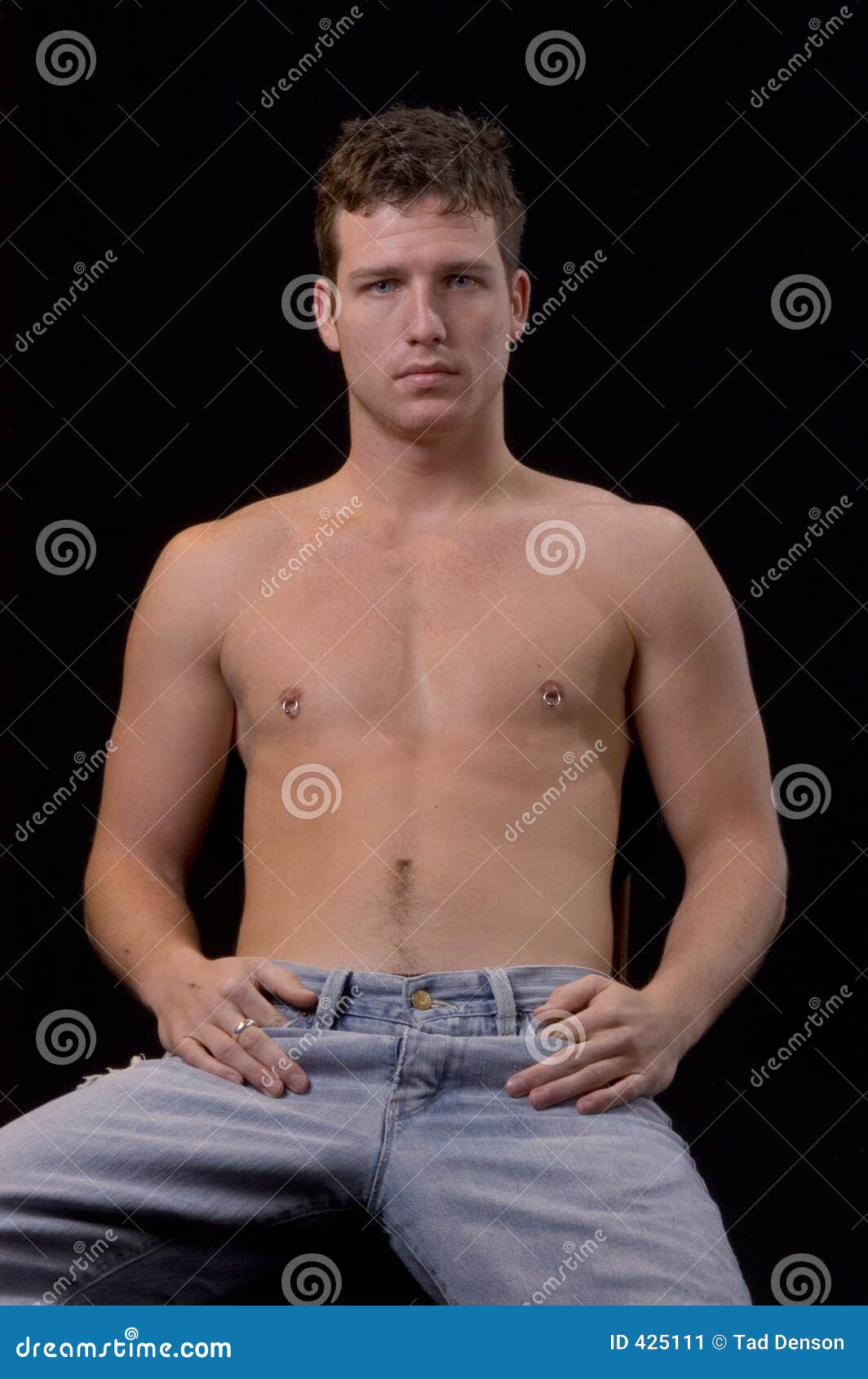 Portrait of a fit man stock image. Image of hunk, dark - 425111