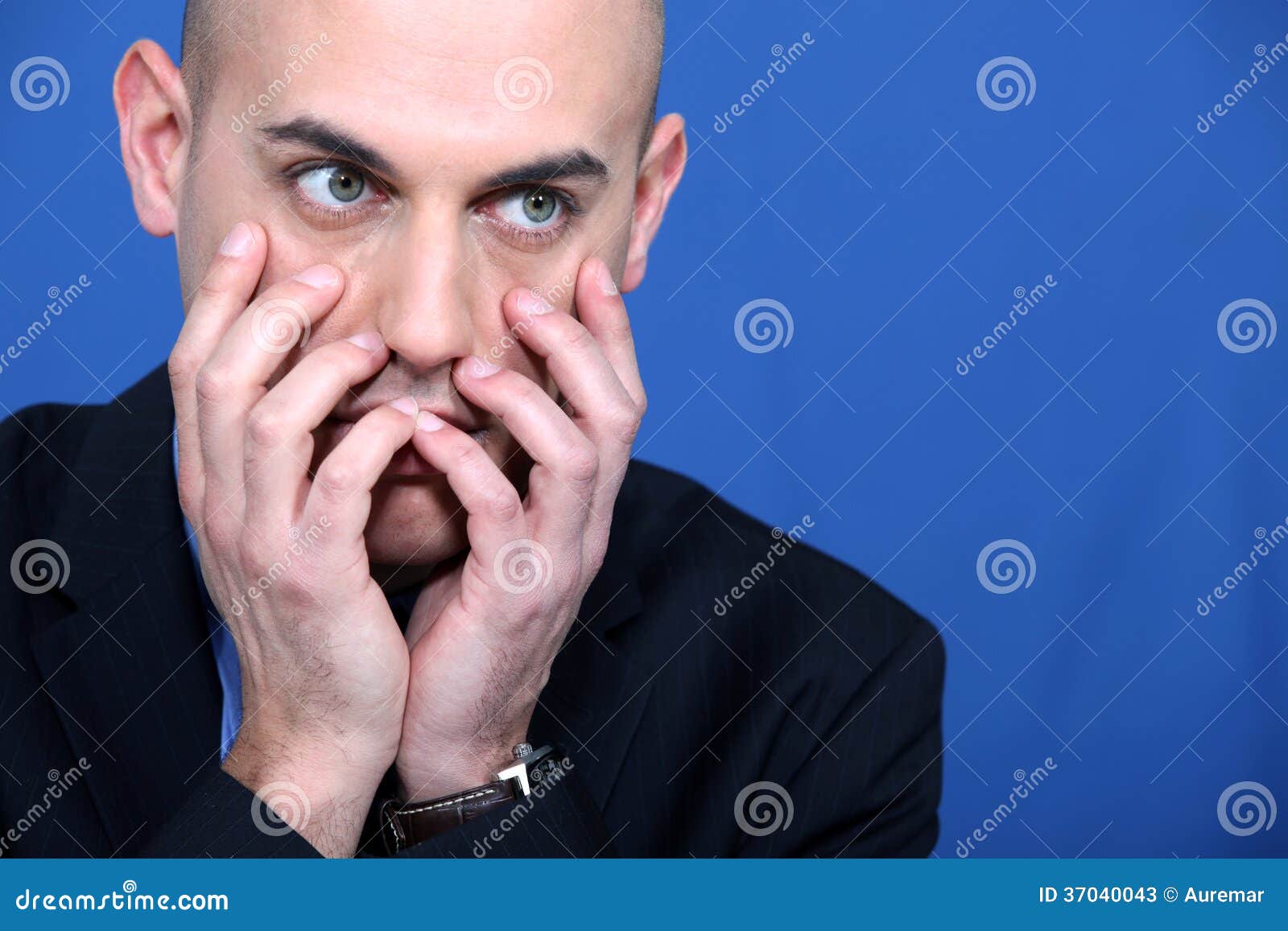 Portrait of a Flabbergasted Man Stock Image - Image of eyebrows ...