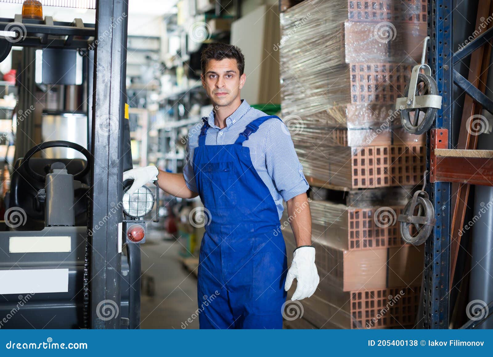 Portrait of Foreman in Uniform on His Workplace Stock Photo - Image of ...