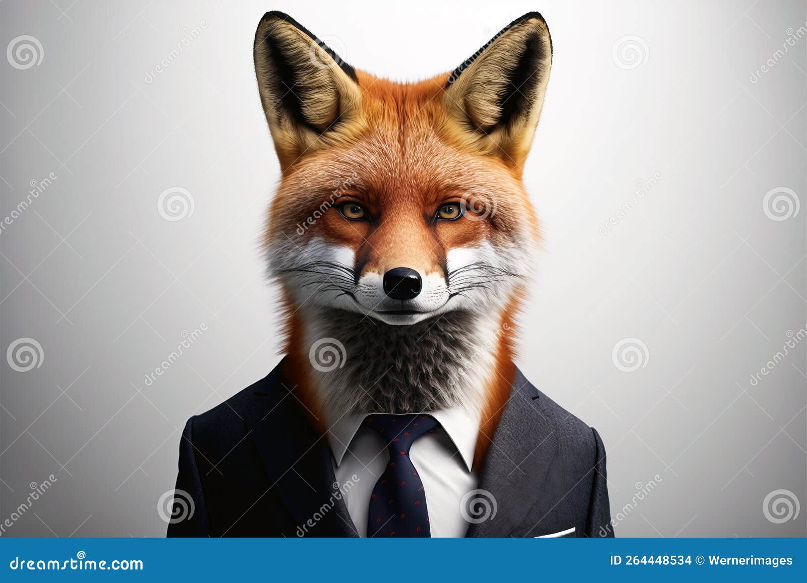 Portrait of a Fox in a Suit Stock Illustration - Illustration of ...