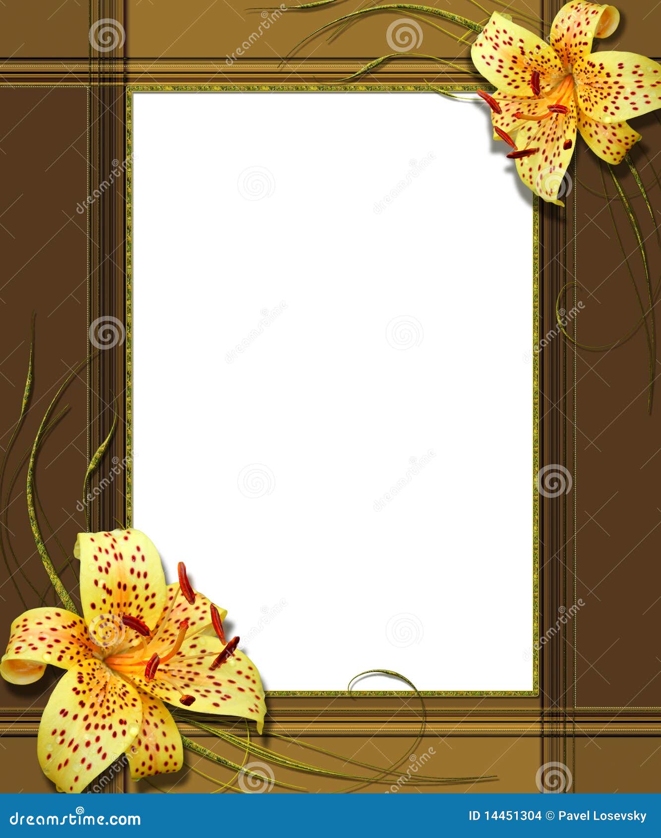 Portrait Frame With Lily Collage Royalty-Free Stock Image ...