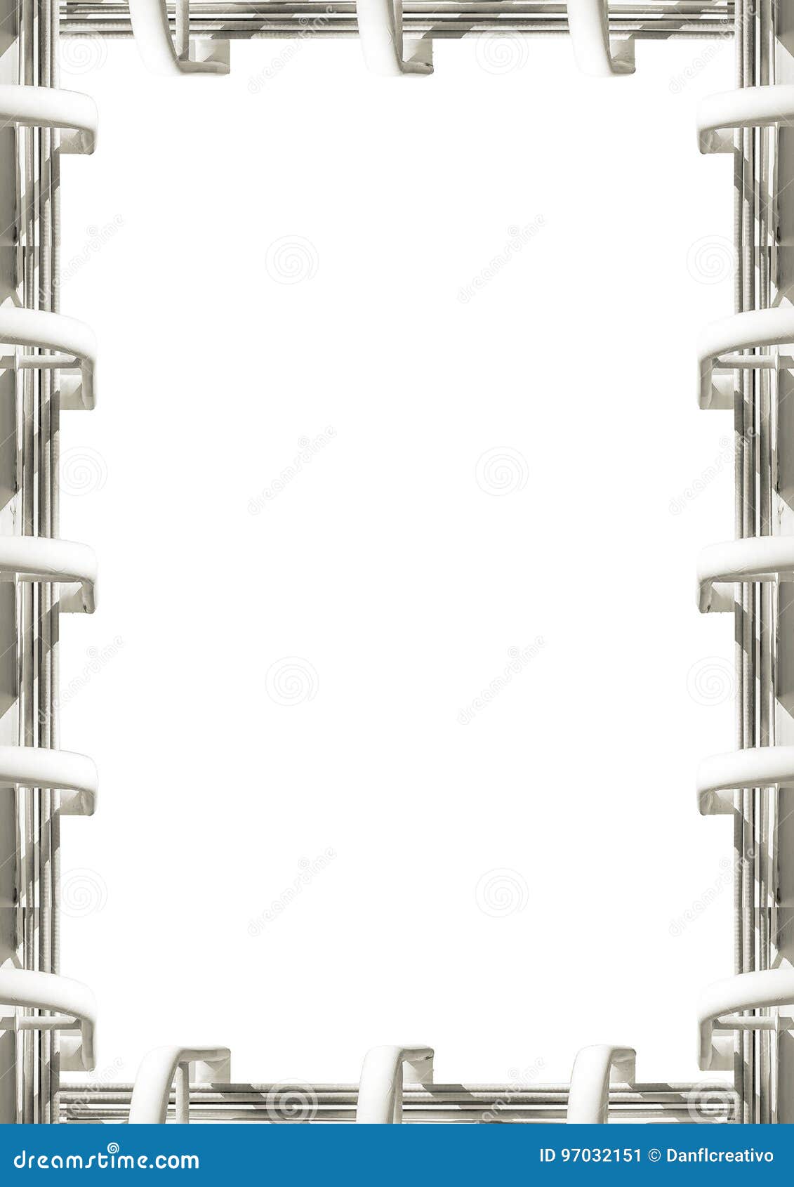 Portrait Frame with Tech Style Borders Stock Image - Image of frame ...