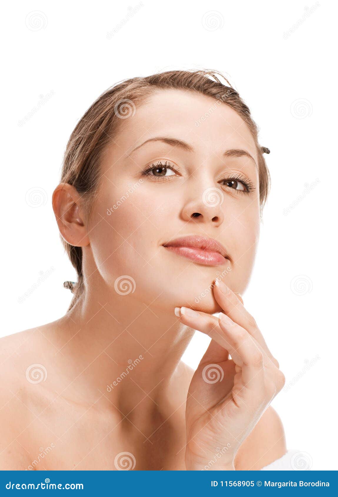 Portrait of Fresh and Beautiful Woman Stock Image - Image of bathrobe ...