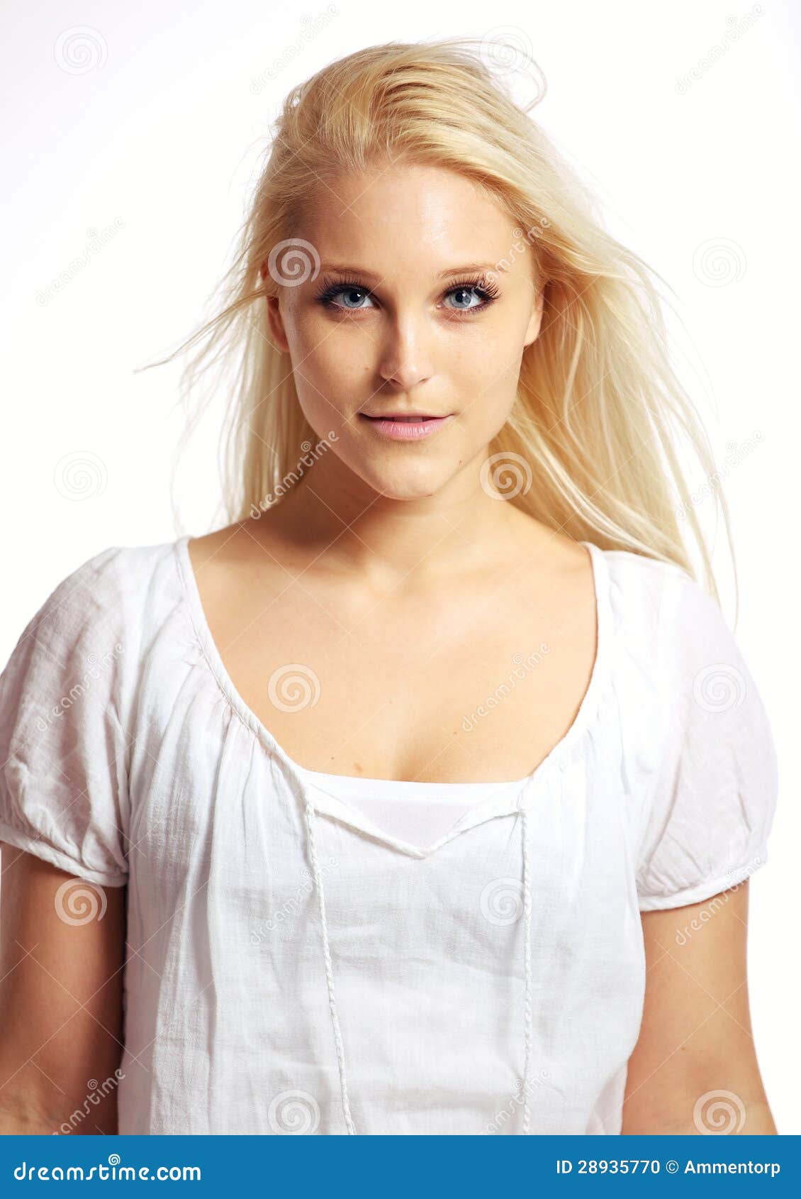 Portrait of Fresh Looking Blonde Female Stock Photo - Image of ...