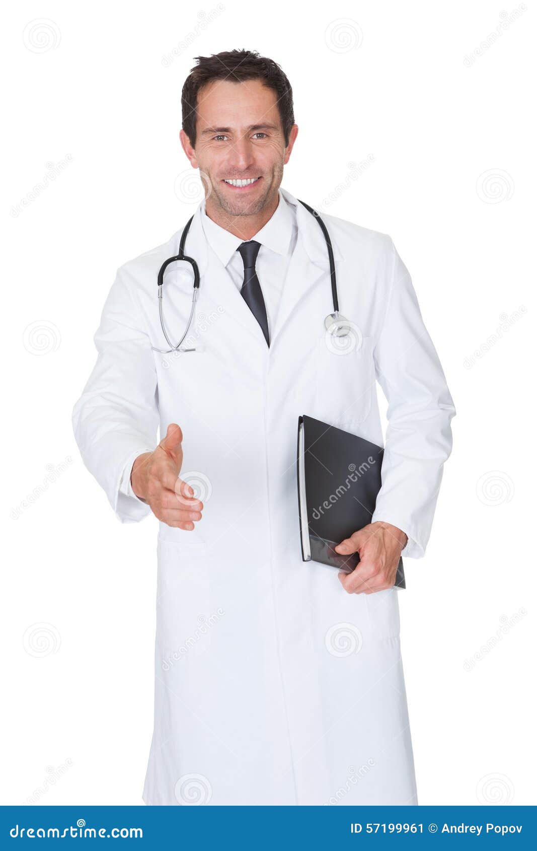 Portrait of Friendly Doctor Offering Handshake Stock Image - Image of ...