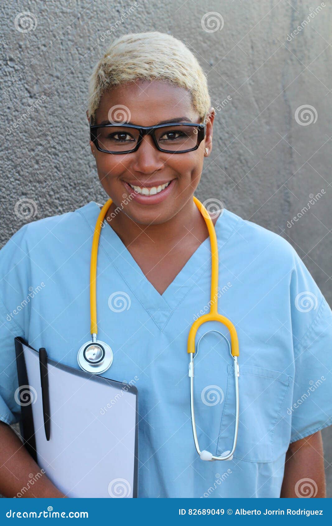 Portrait of a Friendly General Practitioner Holding a Medical Record ...