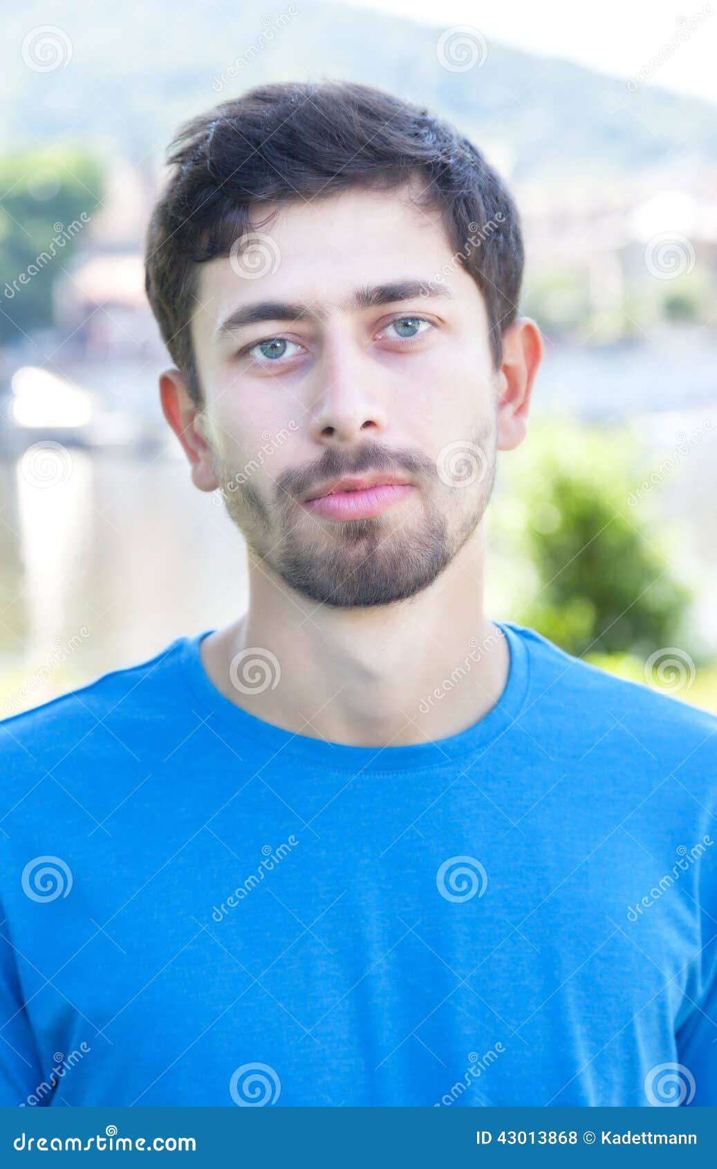 Portrait of a Friendly Guy with Beard Outside Stock Photo - Image of ...