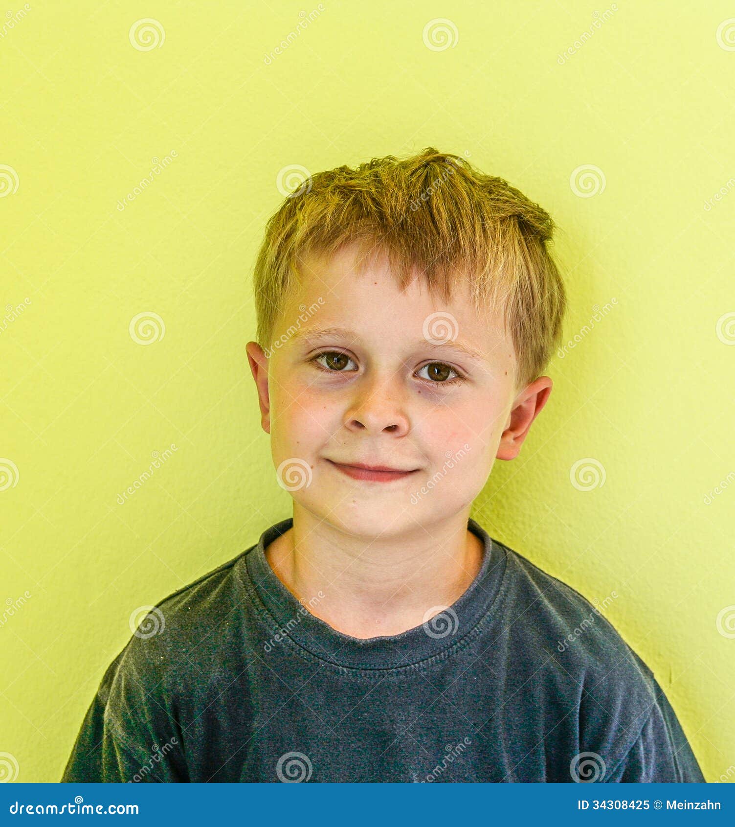 Portrait of Friendly Looking Boy Stock Image - Image of child, friendly ...