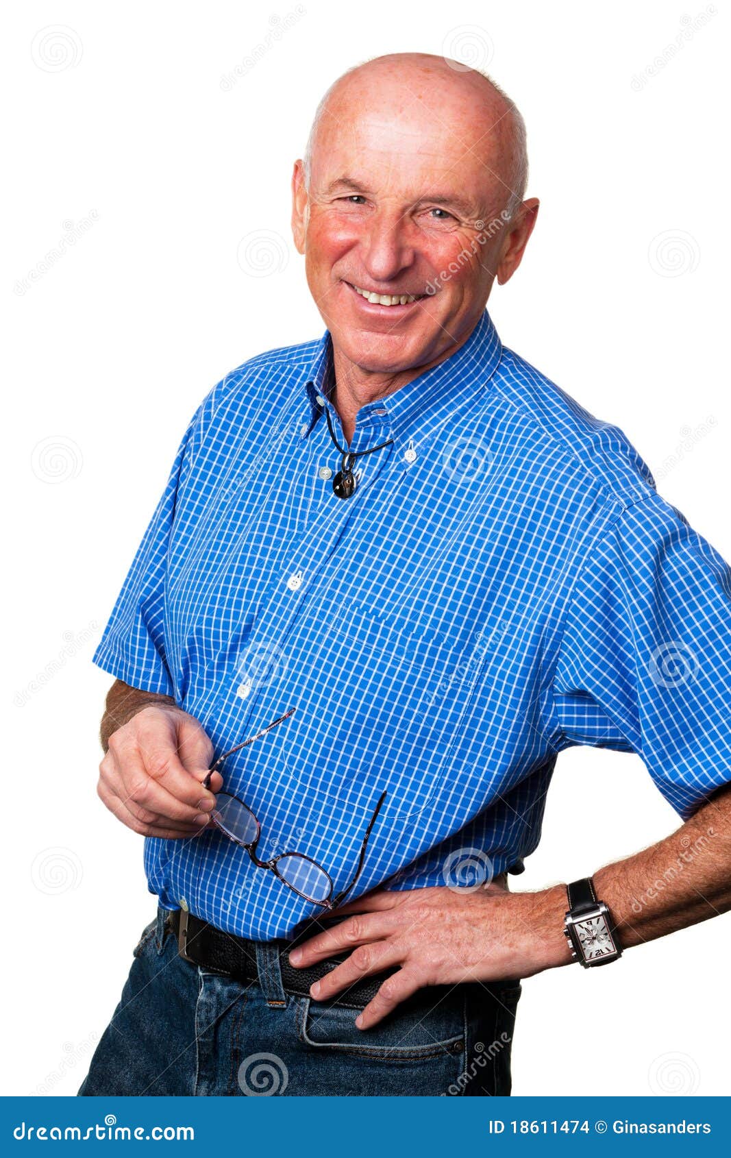 Portrait of a Friendly Older Man Stock Photo - Image of older, retired ...