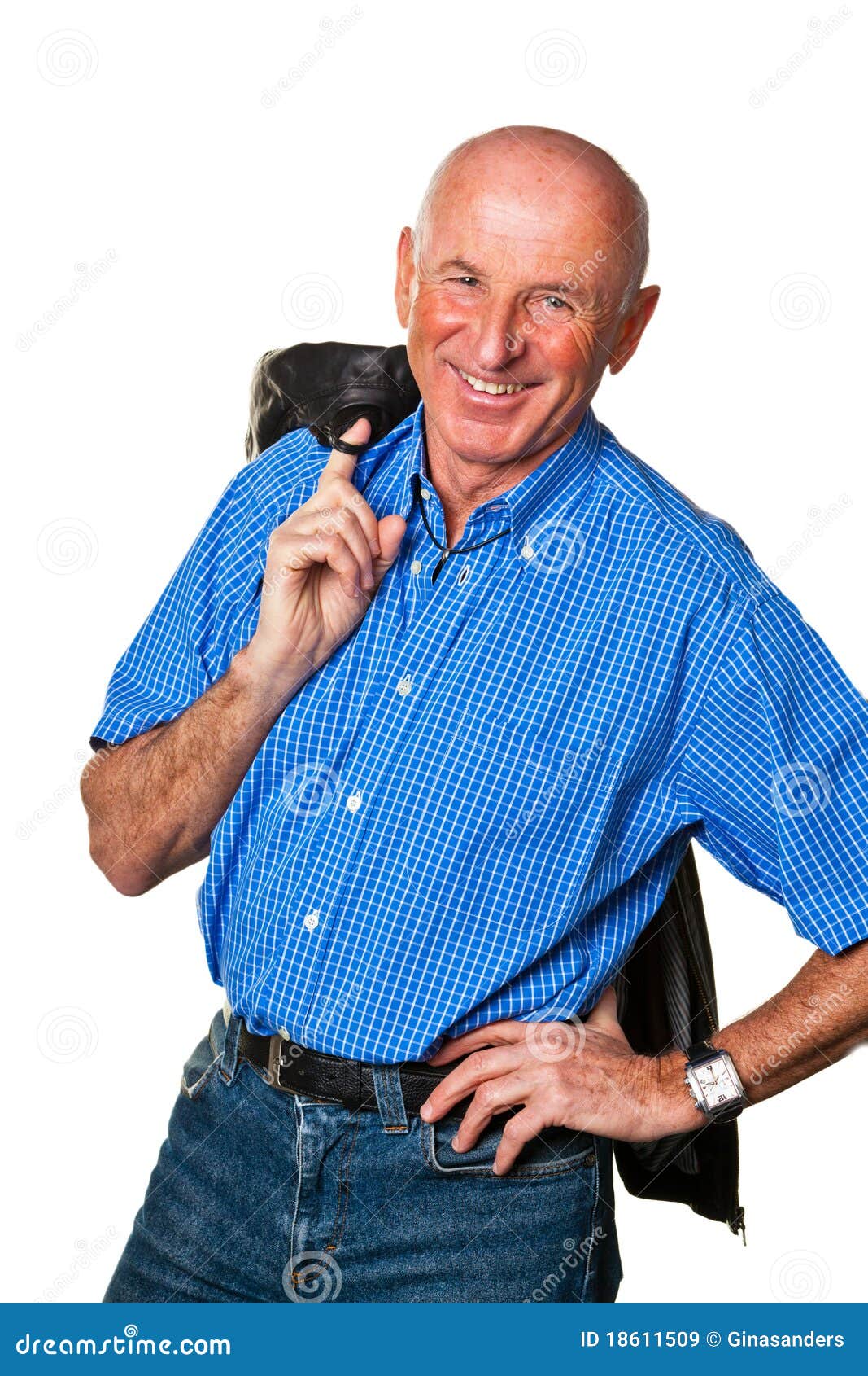 Portrait of a Friendly Older Man Stock Image - Image of retired, happy ...