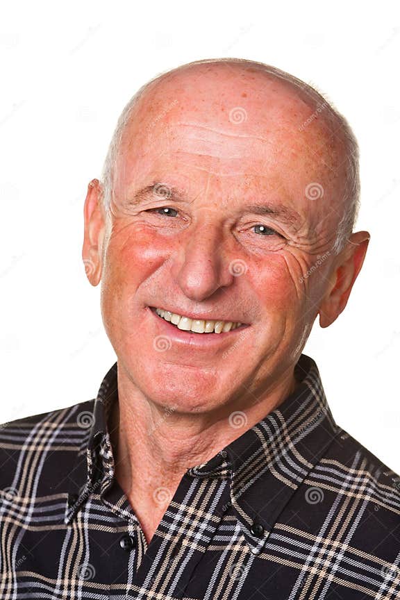 Portrait of a Friendly Older Man Stock Image - Image of emotions ...