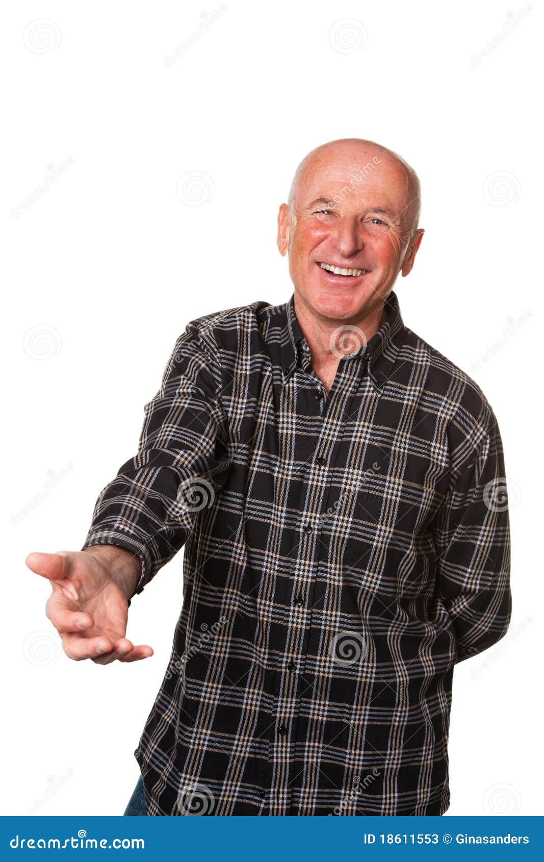 Portrait of a Friendly Older Man Stock Image - Image of happiness ...