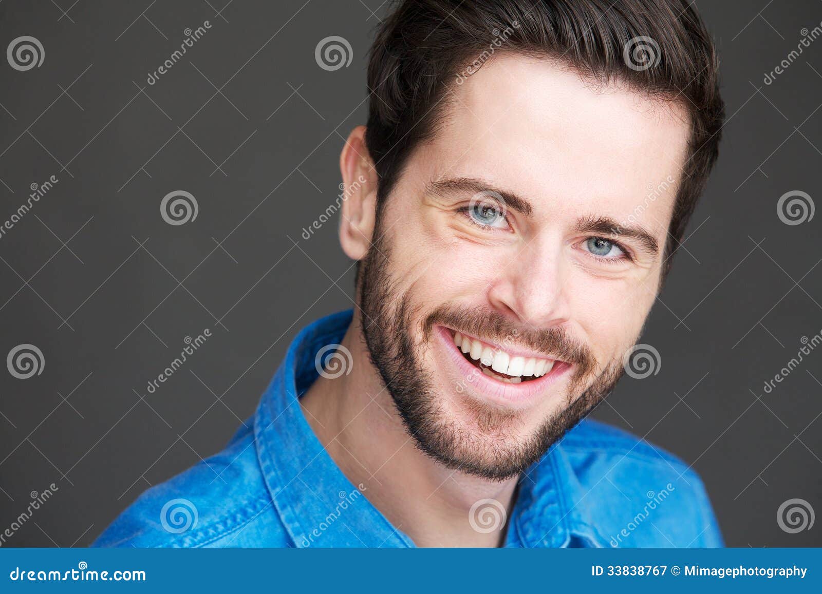 Portrait of a Friendly Young Man with Happy Expression Stock Image ...