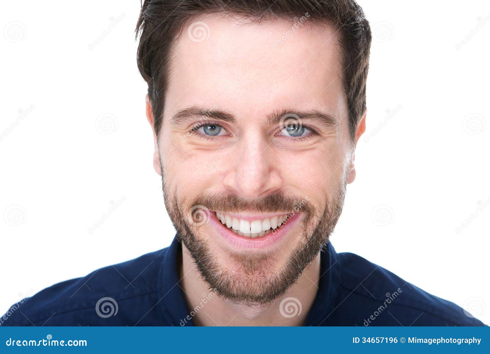 Portrait of a Friendly Young Man Smiling Stock Photo - Image of ...