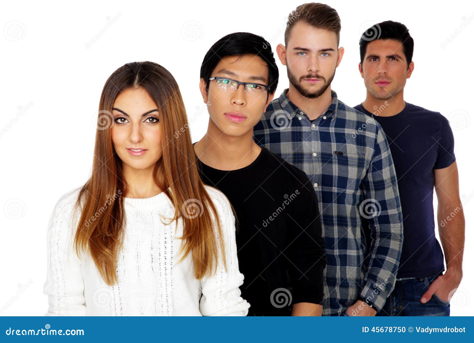 Portrait of a Friends in Casual Cloth Stock Photo - Image of adult ...