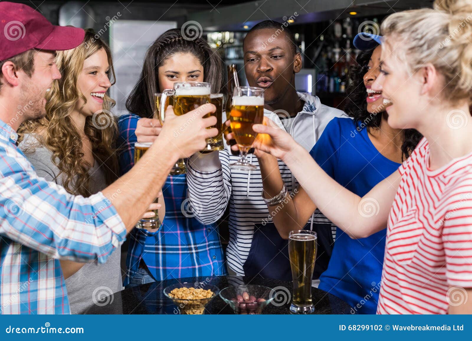 Portrait of Friends Having a Drink Stock Photo - Image of beverage ...