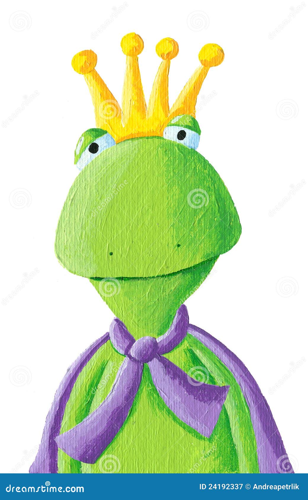 Portrait of Frog Prince stock illustration. Illustration of dressed ...