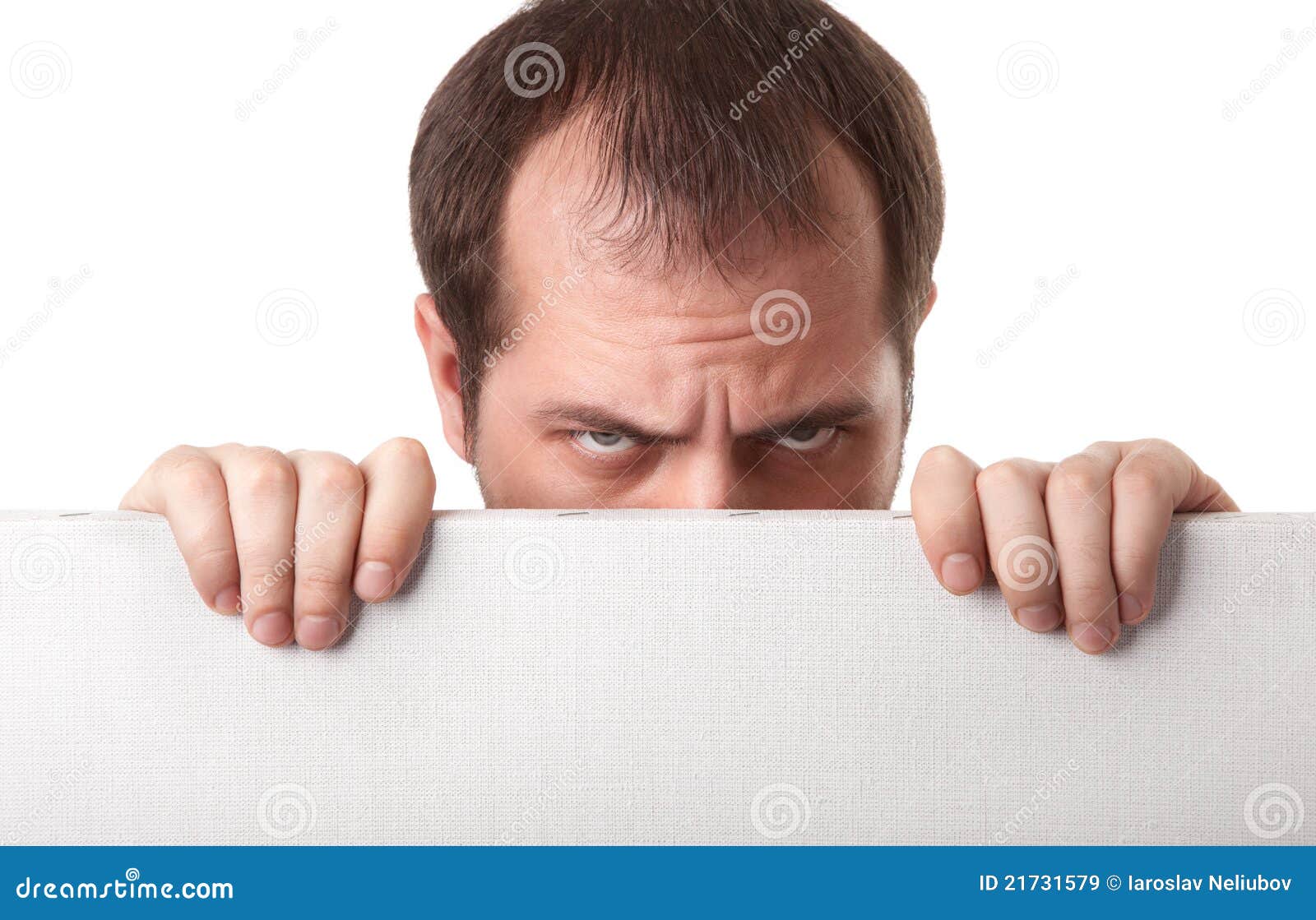 Portrait of a Frowned Young Man Stock Image - Image of fresh, confident ...