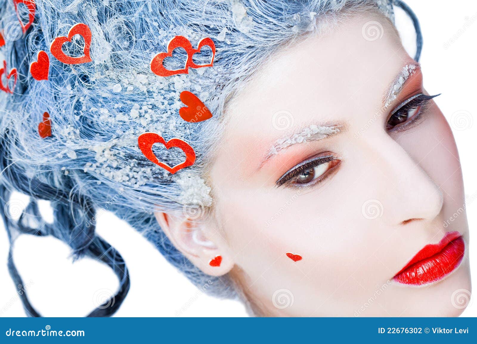 Portrait of Frozen Woman Face Stock Photo - Image of skin, female: 22676302