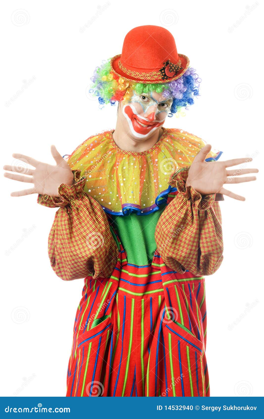 Portrait of a funny clown stock photo. Image of carnival - 14532940