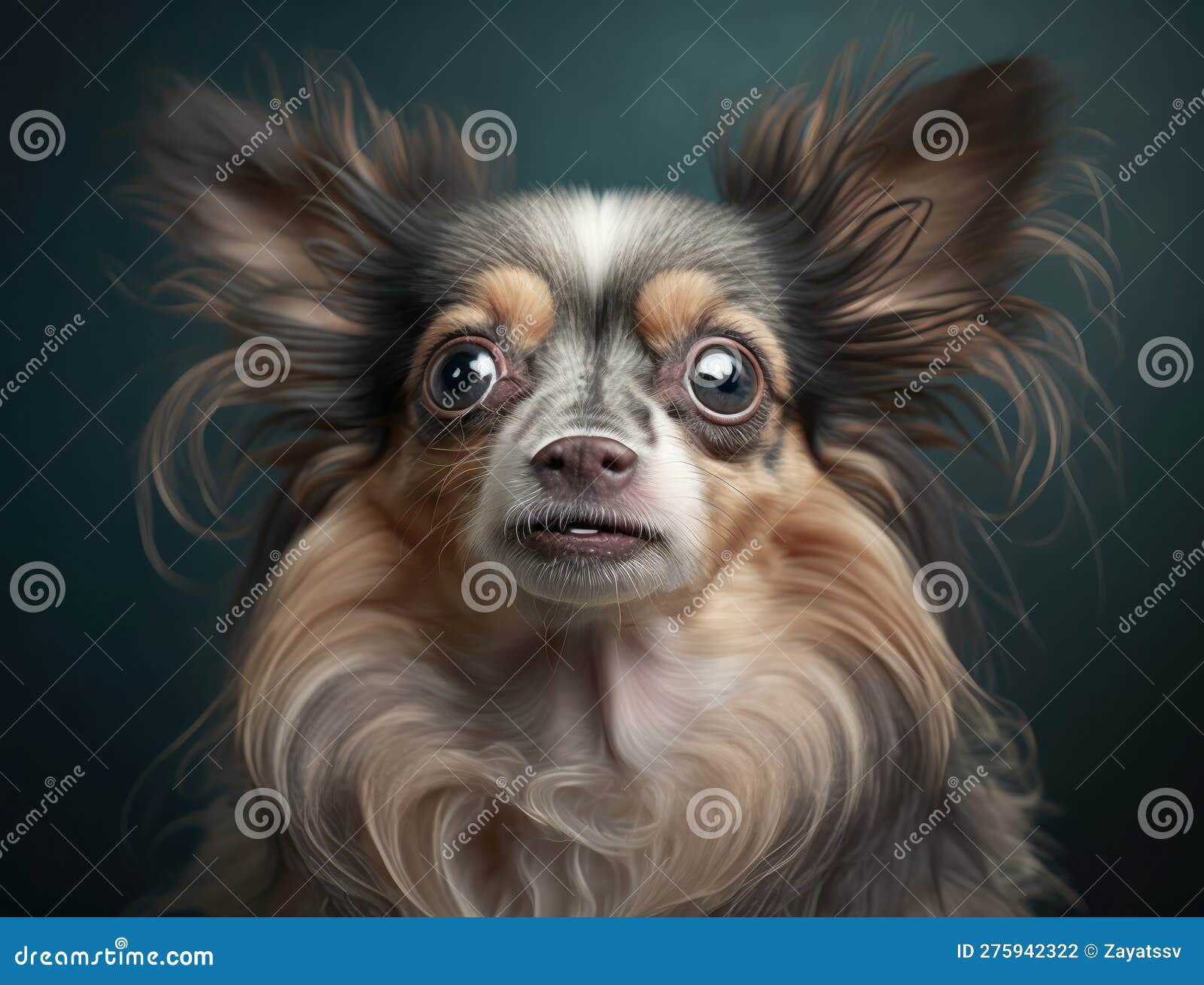 Portrait of Funny Dog Closeup, AI Generative Stock Illustration ...