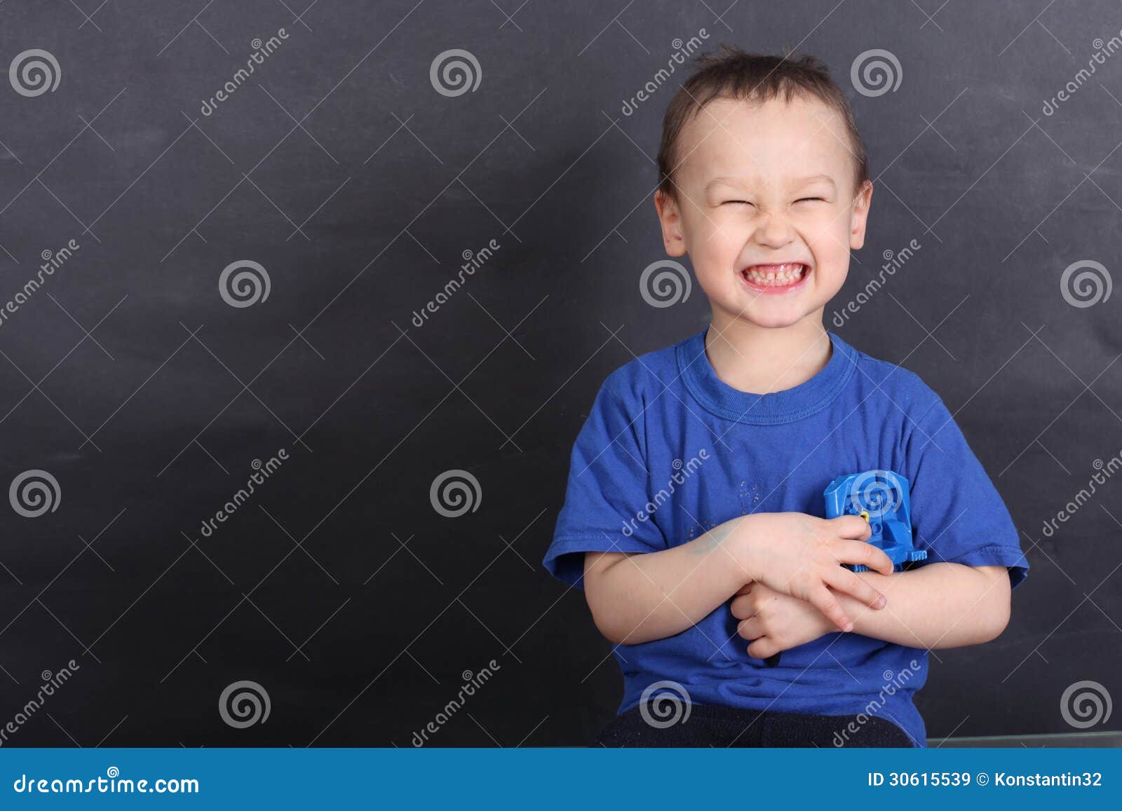 Portrait of a Funny Little Boy Stock Image - Image of happiness ...