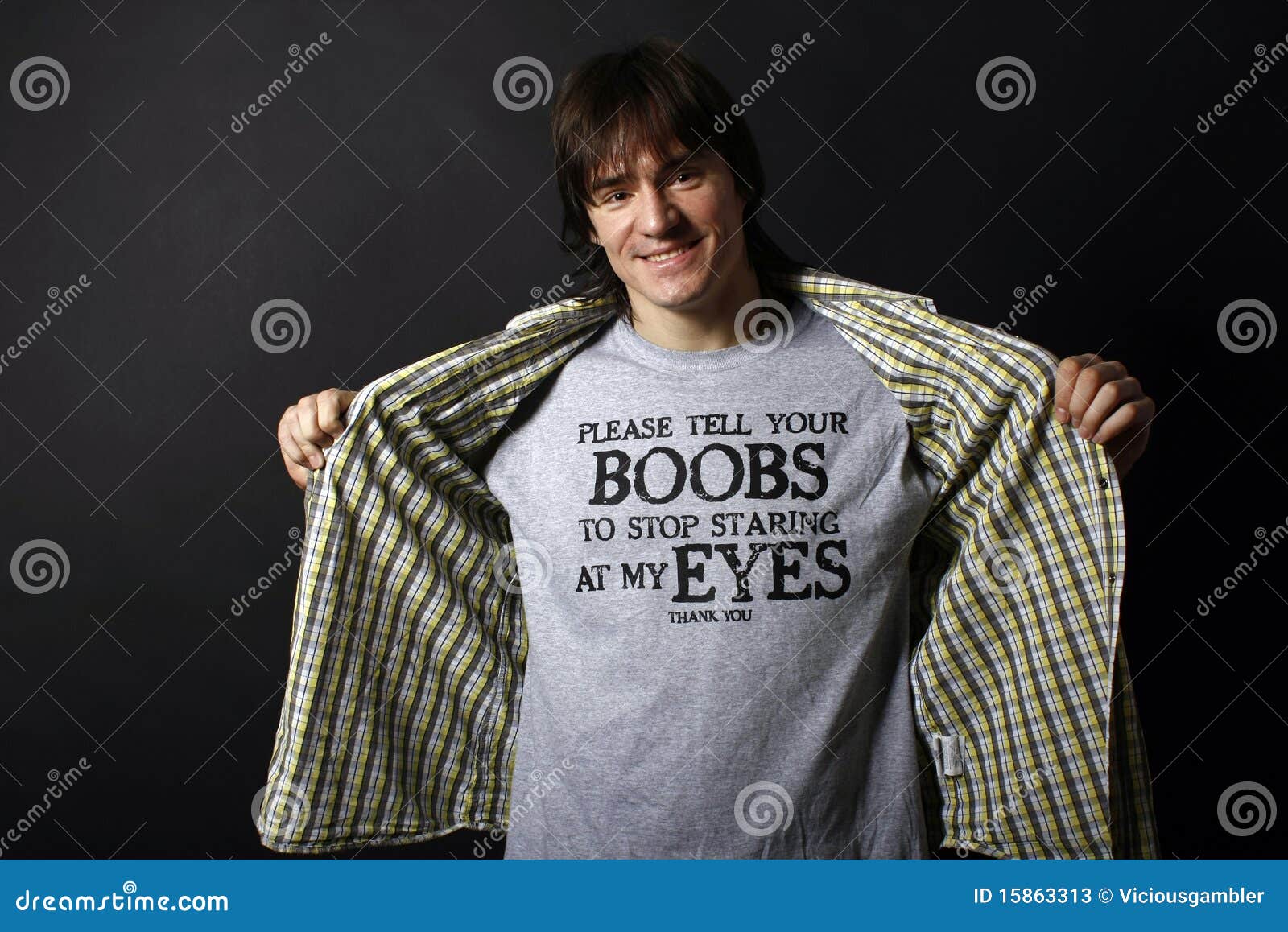 Portrait of a Funny Looking Guy in Dark Colours Stock Image - Image of ...